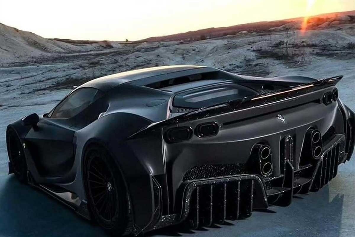 Ha Darth Vader sportautót vezetne, valószínűleg ez a Ferrari SF90 VX ...